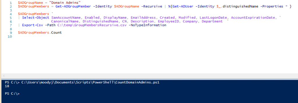 Easily retrieve an Active Directory group membership’s recursive user list with PowerShell ...