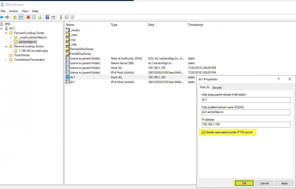 Install Active Directory in Hyper-V on Windows Server 2019: Part 3, Install and Configure Active ...